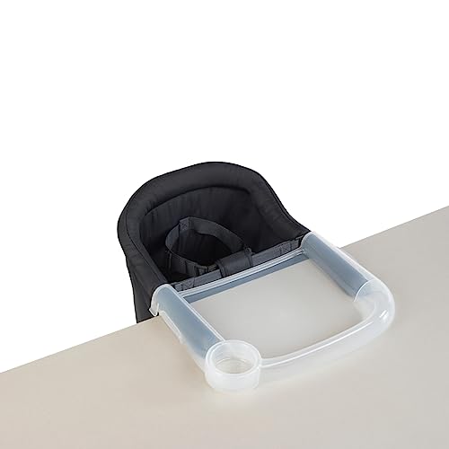 Inglesina Fast Dining Tray Plus, Clip-On Accessory for Fast Table Chair - For Toddlers, Baby and Kids - For Eating, Daycare or Restaurant - Non Slip, Portable, Space Saver and Reusable - Clear Plastic