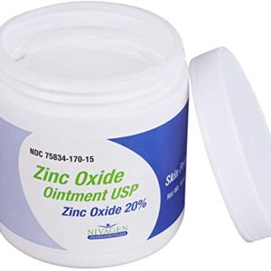 Nivagen Zinc Oxide Ointment USP 20% | For Diaper Rash, Chafed Skin, Protects From Wetness, Relief From Poison Ivy, Poison Oak, & Poison Sumac | 15oz Jar Of Zinc Oxide