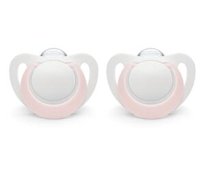 nuk newborn orthodontic pacifiers, girl, 0-2 months, 2-pack