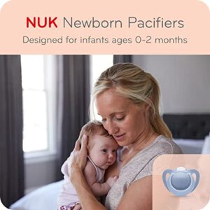 NUK Newborn Orthodontic Pacifiers, Girl, 0-2 Months, 2-Pack