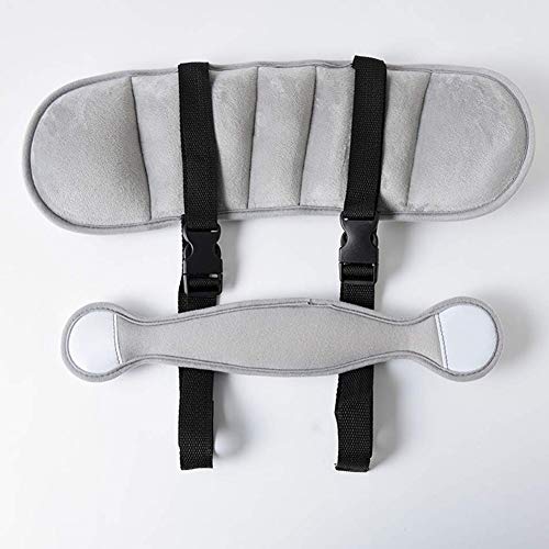 Car Head Support Toddle Car Neck Relief Baby Child Car Seat Adjustable Head and Neck Support Band - A Comfortable Sleep Solution (Gray)