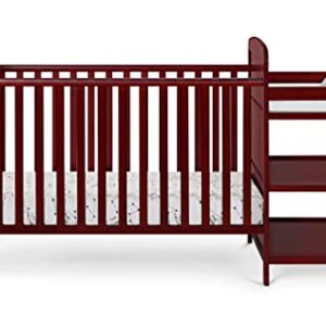 Suite Bebe Ramsey 3 in 1 Convertible Crib and Changer in a Cherry Finish