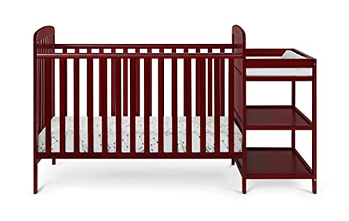 Suite Bebe Ramsey 3 in 1 Convertible Crib and Changer in a Cherry Finish