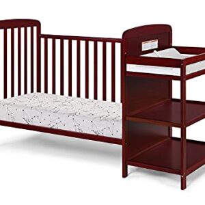 Suite Bebe Ramsey 3 in 1 Convertible Crib and Changer in a Cherry Finish