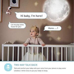 Lollipop Baby Monitor (Turquoise) - with Contactless Breathing Monitoring (No Extra Sensor Required, Subscription Service), Sleep Tracking and True Crying Detection, Smart AI WiFi Baby Camera