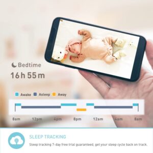 Lollipop Baby Monitor (Turquoise) - with Contactless Breathing Monitoring (No Extra Sensor Required, Subscription Service), Sleep Tracking and True Crying Detection, Smart AI WiFi Baby Camera