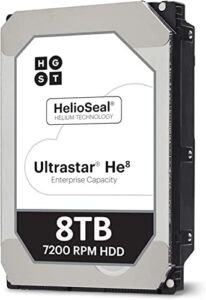 hgst ultrastar he8 huh728080ale604 0f23668 / 0f25721 8tb 7,2k rpm sata 6gb/s 128mb 3.5 inches hdd 512e (renewed)