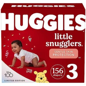 huggies little snugglers baby diapers, size 3 (16-28 lbs), 156 ct