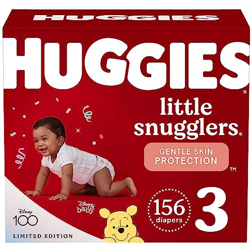 Huggies Little Snugglers Baby Diapers, Size 3 (16-28 lbs), 156 Ct