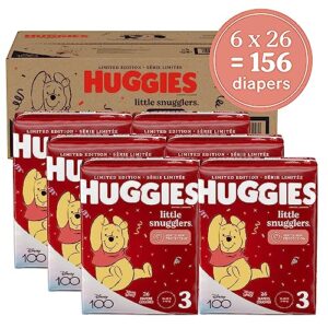 Huggies Little Snugglers Baby Diapers, Size 3 (16-28 lbs), 156 Ct