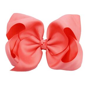 DeD 20 Pcs 8" Hair Bows Clips Boutique Grosgrain Ribbon Big Large Bows Alligator Hair Accessories For Baby Girls Teens Kids