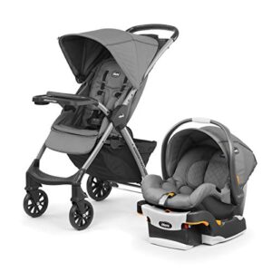 chicco mini bravo plus travel system - slate | grey