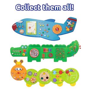 SPARK & WOW Crocodile Activity Wall Panels - Ages 18m+ - Montessori Sensory Toy - 8 Activities - Busy Board - Toddler Room Decor