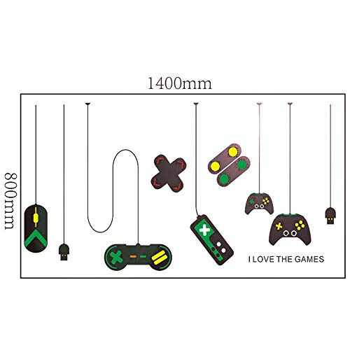 CHengQiSM Game Wall Stickers Gamer Room Decor Gaming Controller Joystick Playroom Wall Decals for Bedroom Living Room Decor Removable Art Mural for Boys Kids Men