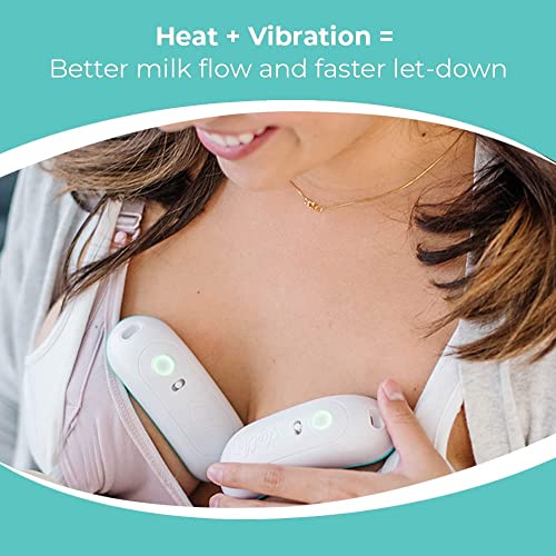 LaVie 3-in-1 Warming Lactation Massager, 2 Pack, Heat and Vibration, Pumping and Breastfeeding Essential, for Improved Milk Flow, Comforting Relief