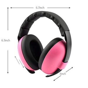 Baby Ear Protection Noise Cancelling Headphones for Kids Noise Reduction Hearing Protection Earmuffs for 0-3 Years Babies, Toddlers, Infant (Redrose)