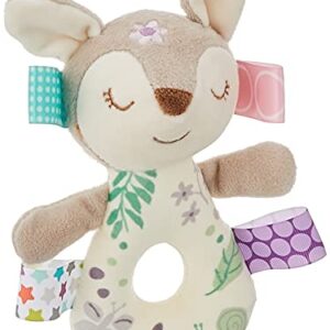 Taggies Embroidered Soft Ring Rattle, Flora Fawn