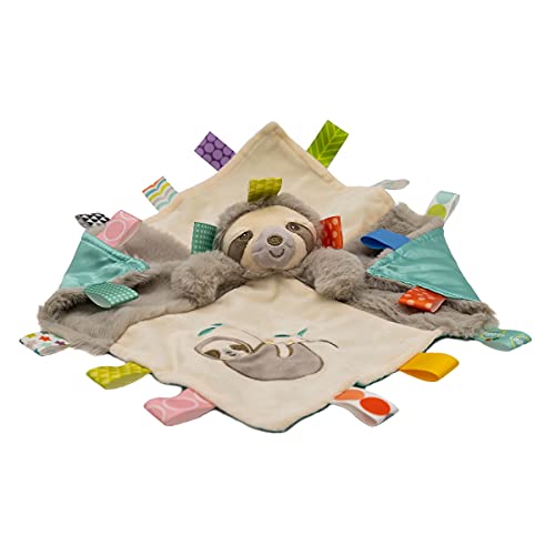 Taggies Soothing Sensory Stuffed Animal Security Blanket, Molasses Sloth, 13 x 13-Inches