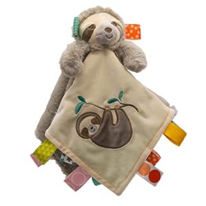 Taggies Soothing Sensory Stuffed Animal Security Blanket, Molasses Sloth, 13 x 13-Inches