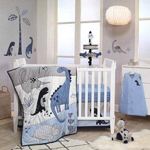 Lambs & Ivy Baby Dino Blue/Gray Dinosaur Musical Baby Crib Mobile Soother Toy