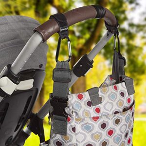 Baby Stroller Hooks Clips, Convenient Stroller Accessories Mommy Bag Hooks for Hanging Diaper Bags ,Purse,Stroller Organizer, Perfect for Uppababy, Babyzen Yoyo, Britax, Bugaboo, Bob, Pushchair, Buggy