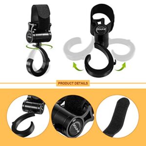 Baby Stroller Hooks Clips, Convenient Stroller Accessories Mommy Bag Hooks for Hanging Diaper Bags ,Purse,Stroller Organizer, Perfect for Uppababy, Babyzen Yoyo, Britax, Bugaboo, Bob, Pushchair, Buggy