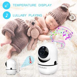 HelloBaby Baby Monitor with Remote Pan-Tilt-Zoom Camera and 3.2'' LCD Screen, Infrared Night Vision (Black)