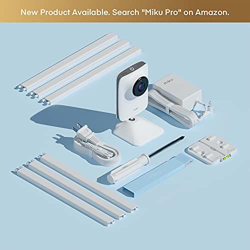 Miku Smart Baby Monitor - Breathing & Movement Monitor - HSA/FSA Approved - Real-Time Breathing & Sleep Tracking - HD Video & Audio, Night Vision, Two-Way Talk, Sound, Humidity & Temperature