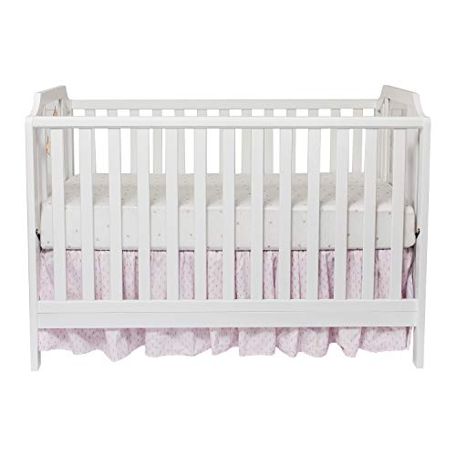 Suite Bebe Celeste 3 in 1 Convertible Island Crib, Wood and Acrylic, White