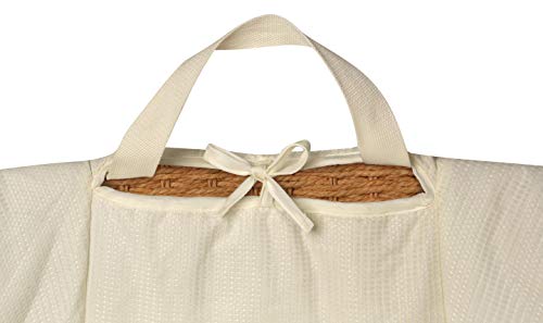 Wicker-Look Woven Baby Moses Changing Basket with Pad and Cover