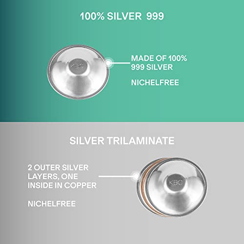 Koala Babycare The Original Silver Nursing Cups - Nipple Shields for Nursing Newborn -Breastfeeding Essentials - Protect and Soothe - Tri-Laminate Silver - Standard Size