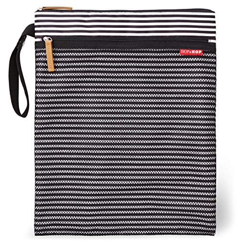 Skip Hop Wet Dry Bag, Grab & Go, Black & White Stripe