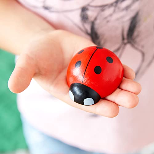 Counting Ladybugs - Montessori Wooden Counting Toy for Girls 3 4 5 Year Old - Ladybug Learning Toys for Toddlers - Preschool Kids Toys for Number Matching, Sorting & Fine Motor Skills - Lady Bug Gifts