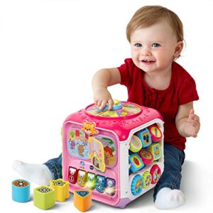 vtech sort and discovery activity cube (frustration free packaging), pink