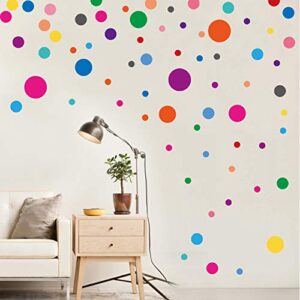 parlaim wall stickers for bedroom living room, polka dot wall decals for kids boys and girls (130 circles)