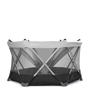 born free NISA-Playard - Easy Pop Open Portable-Playard with Oversized Canopy, Padded Floor and Machine Washable Fabrics