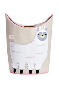 3 sprouts baby laundry hamper storage basket organizer bin for nursery clothes, llama