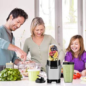 La Reveuse Blender for Making Shakes Smoothies 600 Watts with 20 oz and 24 oz BPA-free Portable Travel Bottles - Dishwasher Safe