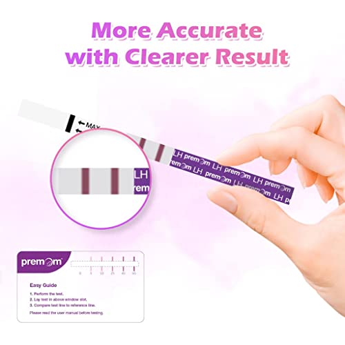 Premom Quantitative Ovulation Test Strips, Ovulation Predictor Kit with Smart Digital Ovulation Reader APP, Numerical Ovulation Tests, 20 LH Test