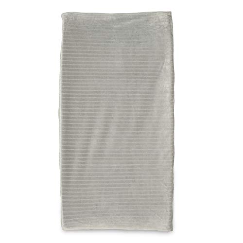 Boppy Changing Pad Cover, Gray Ribbed Minky Fabric