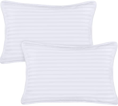 Utopia Bedding Toddler Pillow (White, 2 Pack), 13x18 Pillows for Sleeping, Soft and Breathable Cotton Blend Shell, Polyester Filling, Small Kids Pillow Perfect for Toddler Bed and Travel