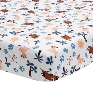 lambs & ivy lion king adventure fitted crib sheet, multicolor