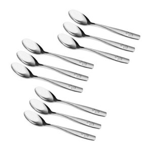 9 piece stainless steel kids spoons, kids cutlery, child and toddler safe flatware, kids silverware, kids utensil set, includes a total of 9 spoons for great convenience, ideal for home and preschools