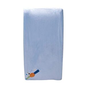 Coral Velvet Nursery Diaper Changing Table Cover Baby Girl Baby Boy Diaper Changing Pad Cover 1PC (Light Blue Sports)