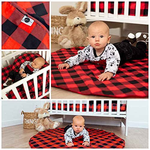 Changing Pad Cover Boy, Baby Changing Table Covers for Boys, Woodland Nursery Decor by JLIKA (Buffalo Plaid)