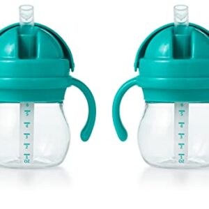 OXO Tot Transitions Straw Cup With Handles 6 oz - Teal - 2 Pack