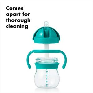 OXO Tot Transitions Straw Cup With Handles 6 oz - Teal - 2 Pack