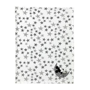 Lambs & Ivy Mickey Mouse Baby Blanket, White , 30x40 Inch (Pack of 1)