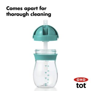 OXO Tot Transitions Straw Cup, 9 oz, Teal, Pack of 2