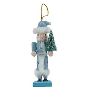 beachcombers 5" wood santa with bag nutcracker ornament multi